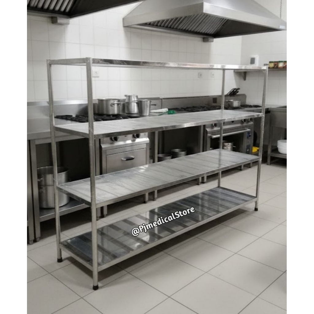Jual Rak Peniris MBG Stainless 200×50×150cm | Rak Stainless Dapur MBG 4 ...