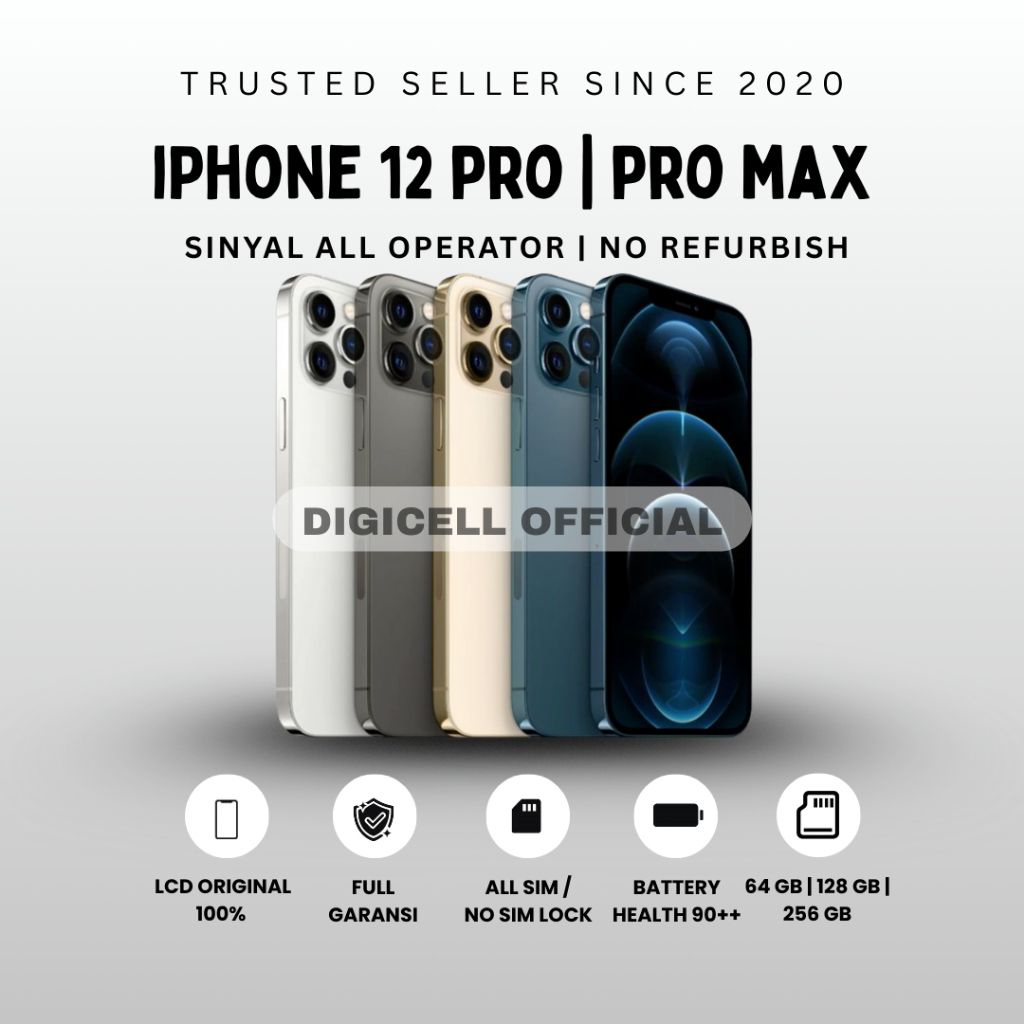 Jual iphone 12 Pro - Pro max 128gb 256gb Lcd Original Mulus Original ...