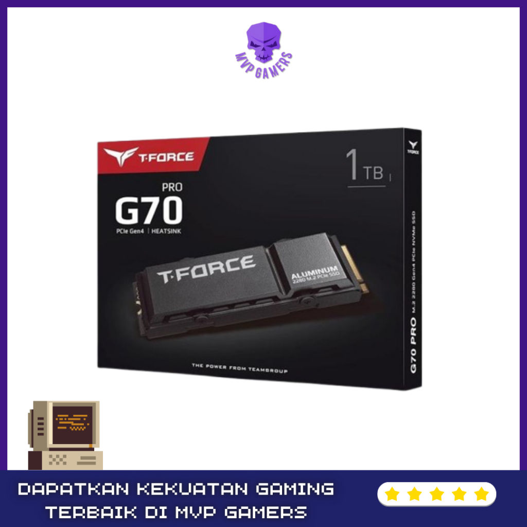 Jual SSD TEAM T-FORCE G70 PRO 1TB Non Heatsink PCIe Gen 4X4 M.2 NVME ...