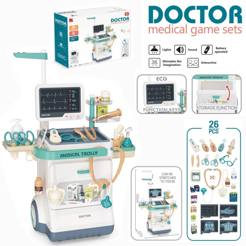 Jual Mainan anak dokter troli + BAJU dokter set aksesoris lengkap ...