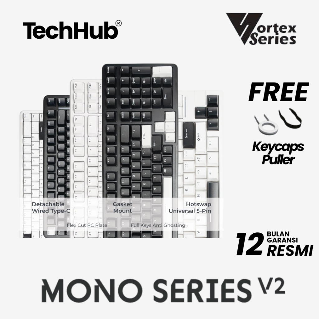 Jual Vortexseries MONO SERIES V2 Gasket Mount Mechanical Keyboard 65 75 ...
