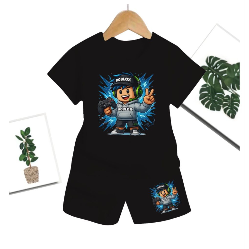 Jual setelan baju anak anak laki laki dan perempuan gambar robrox untuk ...