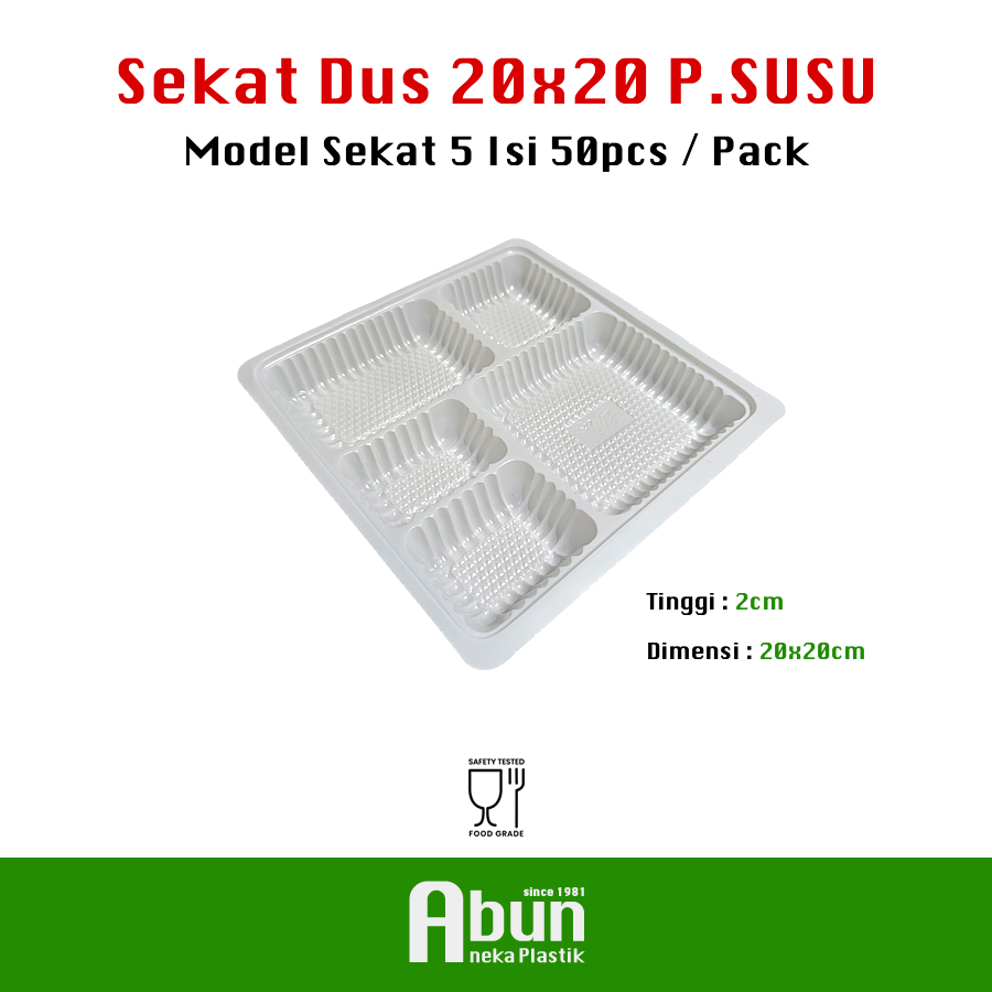 Jual Sekat Dus 20x20 Putih Susu Sekat 5 @50pcs | Shopee Indonesia