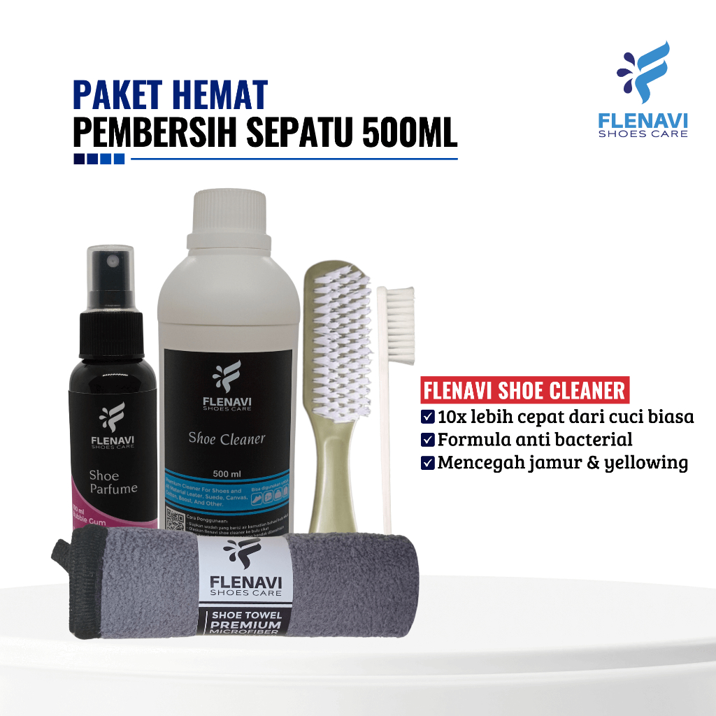 Jual FLENAVI - Paket Pencuci Sepatu Pembersih Sepatu Tanpa Bilas Shoe ...
