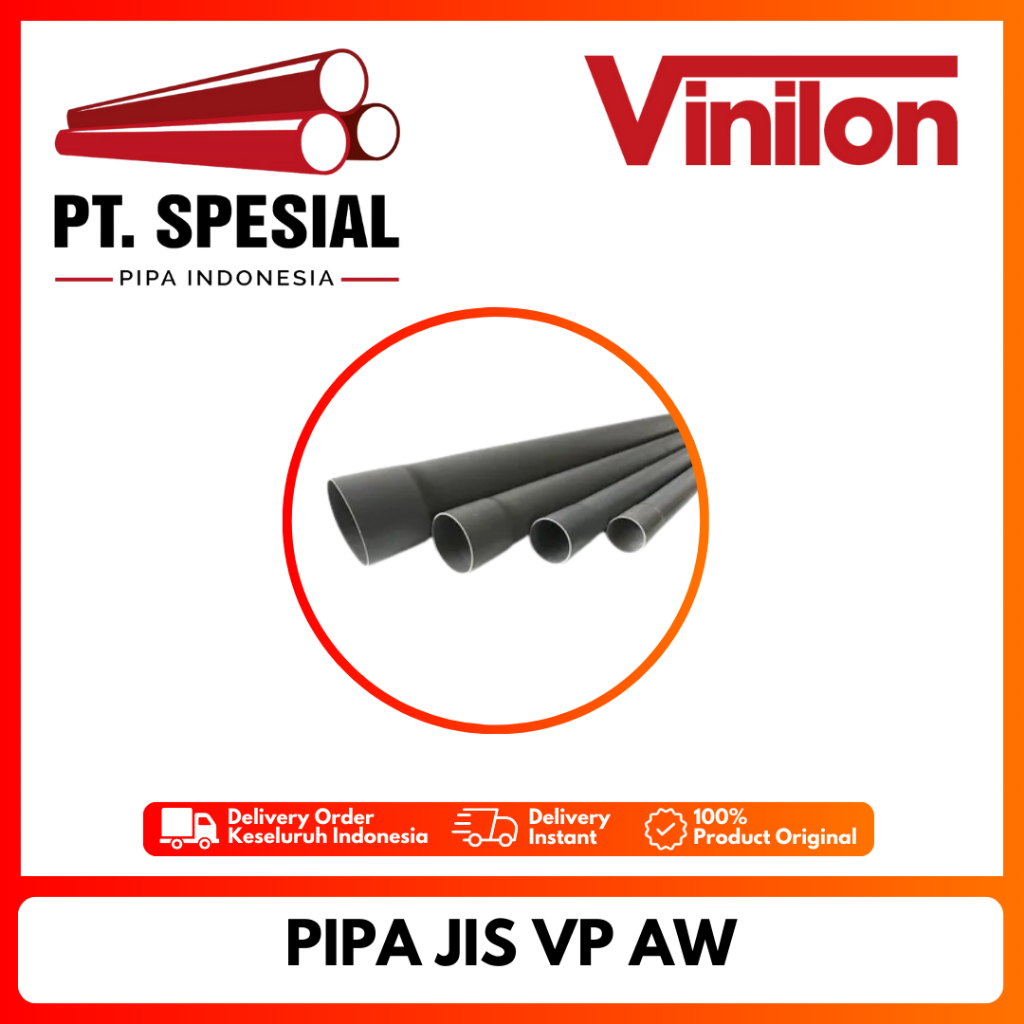 Jual Pipa PVC Abu JIS Vinilon Type VP 6" Inch / Pipa JIS AW Vinilon ...