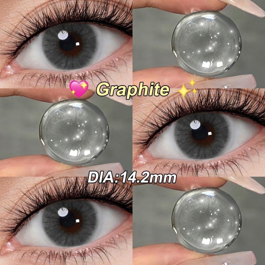 Jual Softlens Minus (0.00 s/d -8.00) lensa kontak warna 14.2MM Graphite ...
