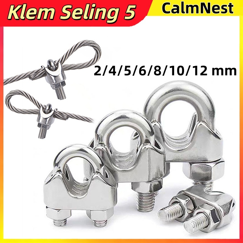 Jual Klem Kawat Sling SS 304,Klem Seling 2/4/5/6/8/10/12mm, Kuku Macan ...