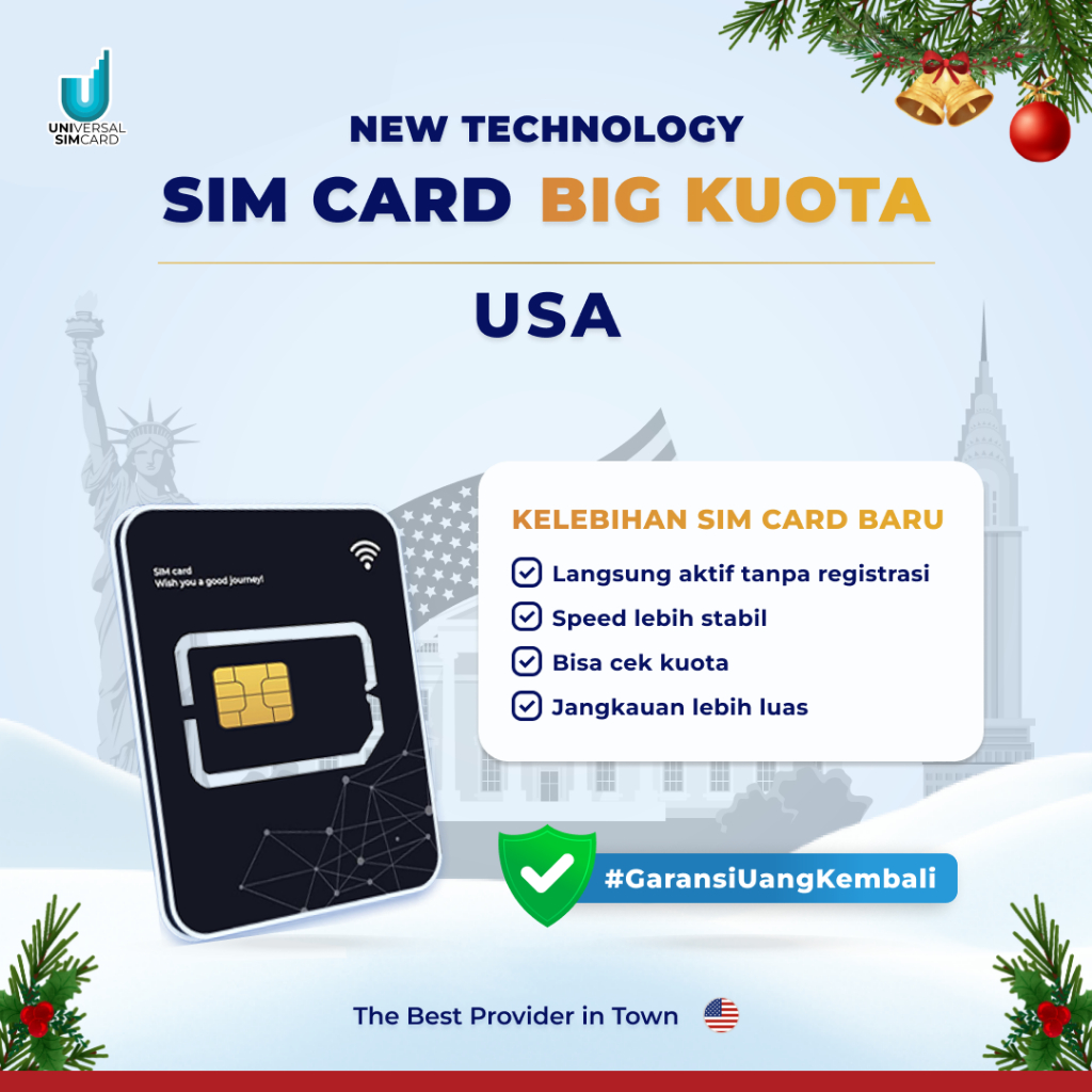 Jual Unisim Sim Card USA 5-30 Hari Big Kuota data || Sim card Amerika ...
