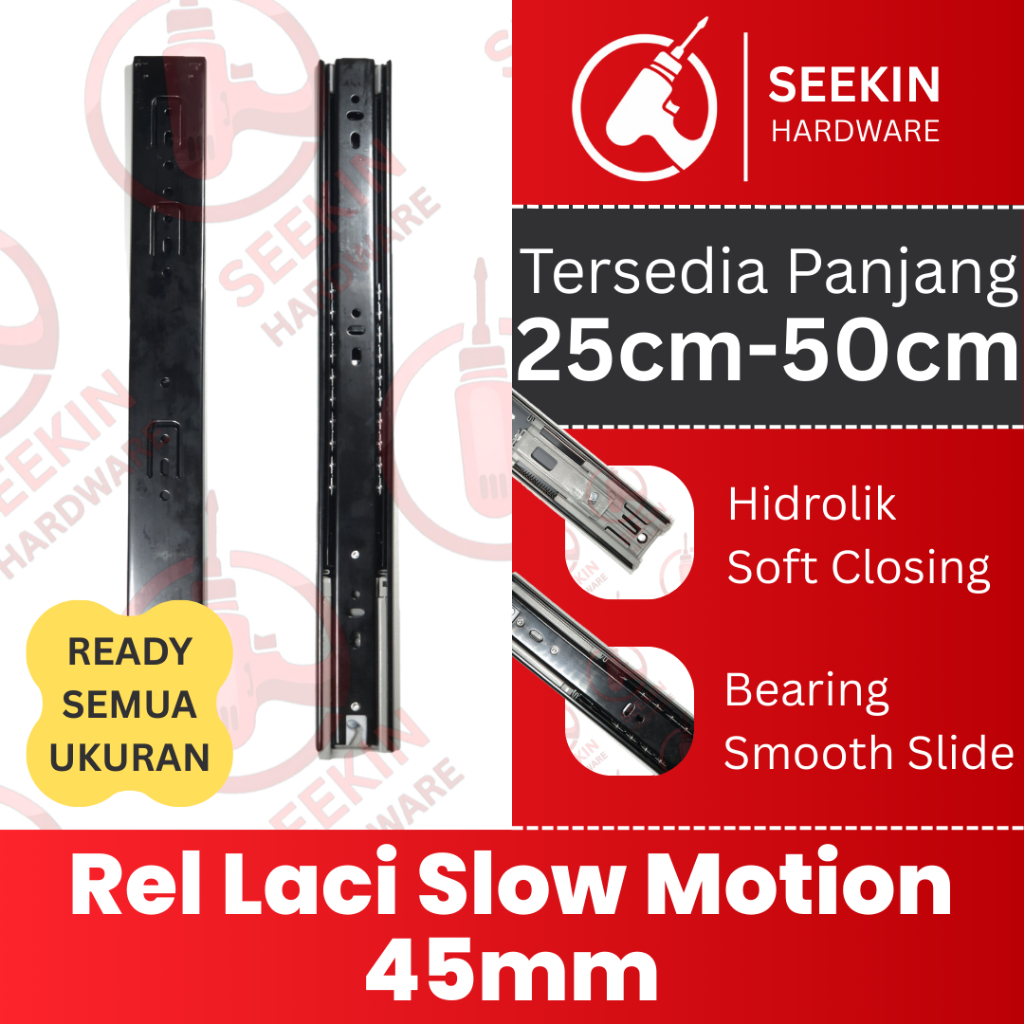 Jual 1 PASANG Rel Laci Slow Motion 45mm Hidrolik Ukuran 40cm | Shopee ...