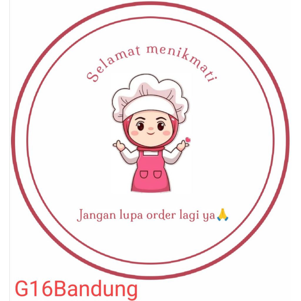 Jual 50 pcs stiker selamat menikmati jangan lupa order lagi | Diameter ...