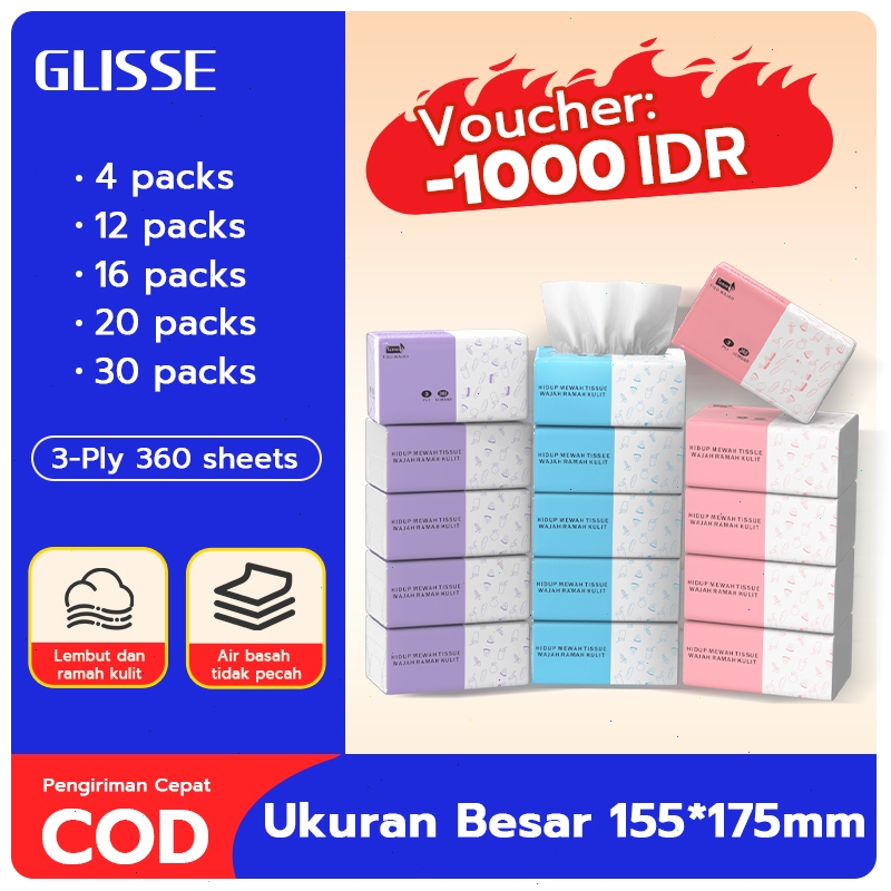 Jual Glisse Tissue Desain Tebal 3 Lapisan / Praktis dan Tidak Mudah ...