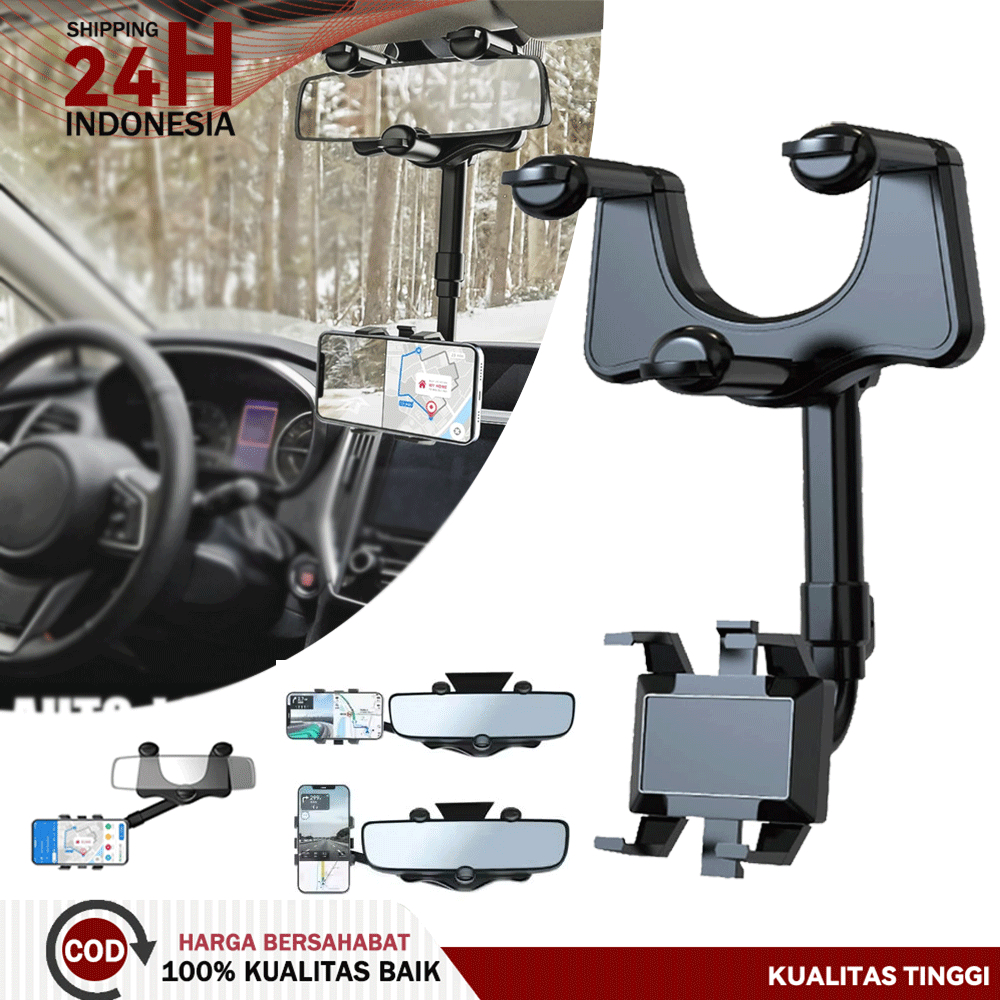 Jual (BANTEN Ready Stock) Holder Mobil Handphone Fleksible Jepit Kaca ...