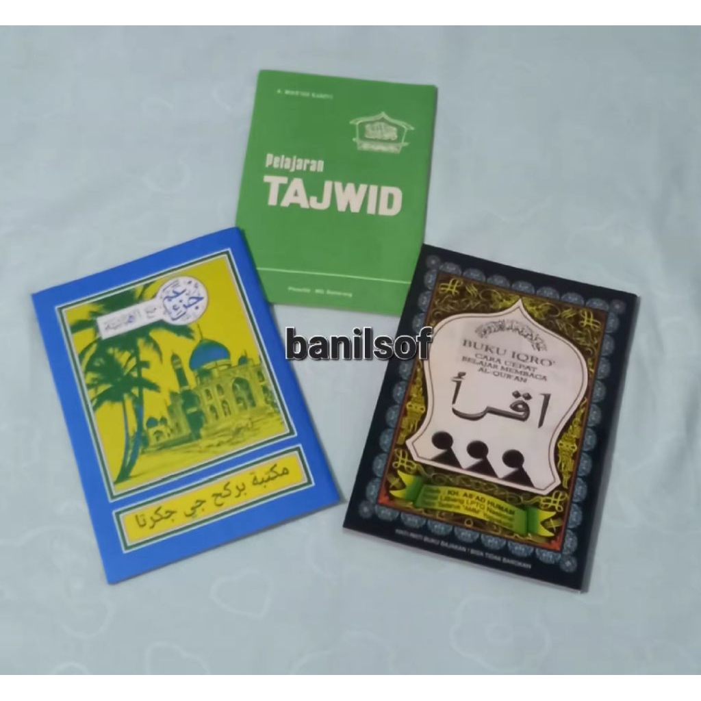 Jual paket 3 iqro hitam besar turutan kelapa besar tajwid besar ...
