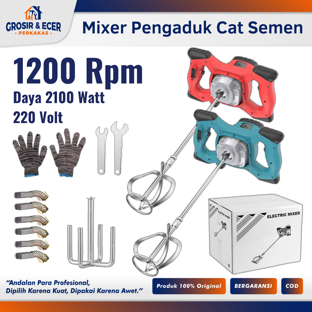 Jual Electric Mixer Mesin Pengaduk Cat dan Semen Elektrik | Fligman ...