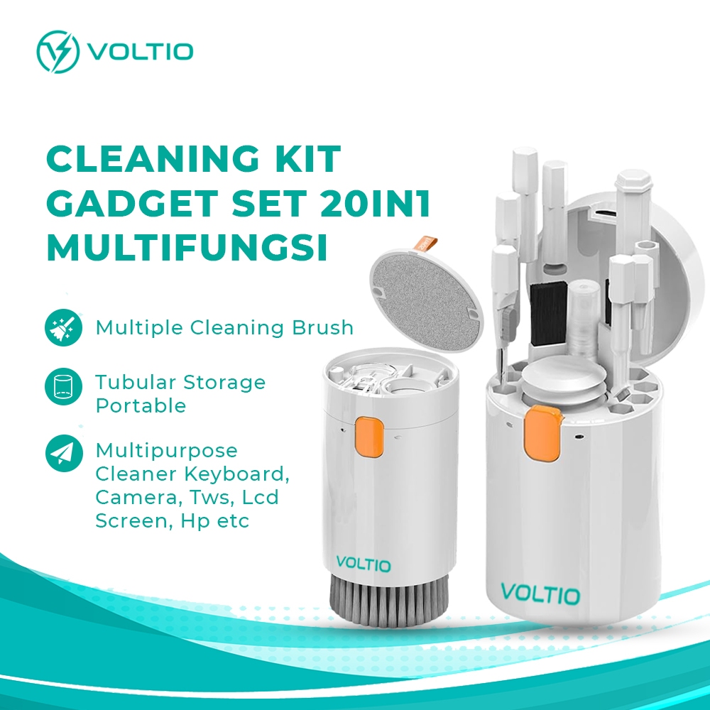 Jual VOLTIO Cleaning Kit 20in1 Brush + Cleaning Cloth + Cairan ...