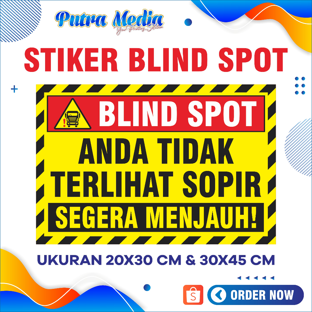 Jual Stiker Blind Spot / Stiker Keselamatan Lalu Lintas / Stiker K3 ...