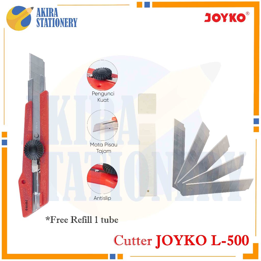 Jual Cutter JOYKO L 500 + Refill / Pemotong Kertas L500 dengan Bonus ...