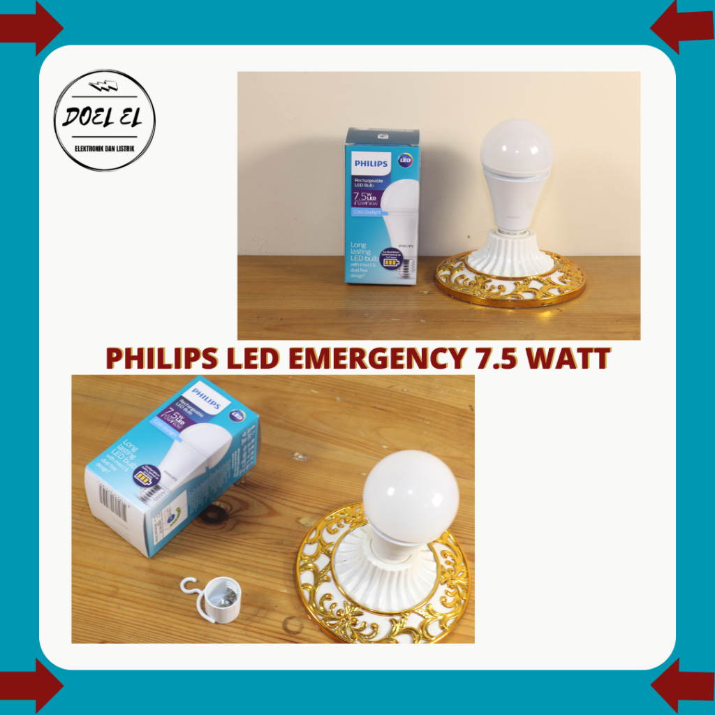 Jual LAMPU LED EMERGENCY PHILIPS 7.5 WATT | LAMPU PHILIPS RECHARGEABLE ...