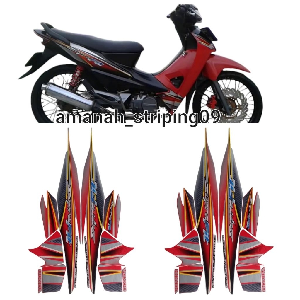 Jual lish lesh stiker striping standart motor supra fit new tahun 2006 ...
