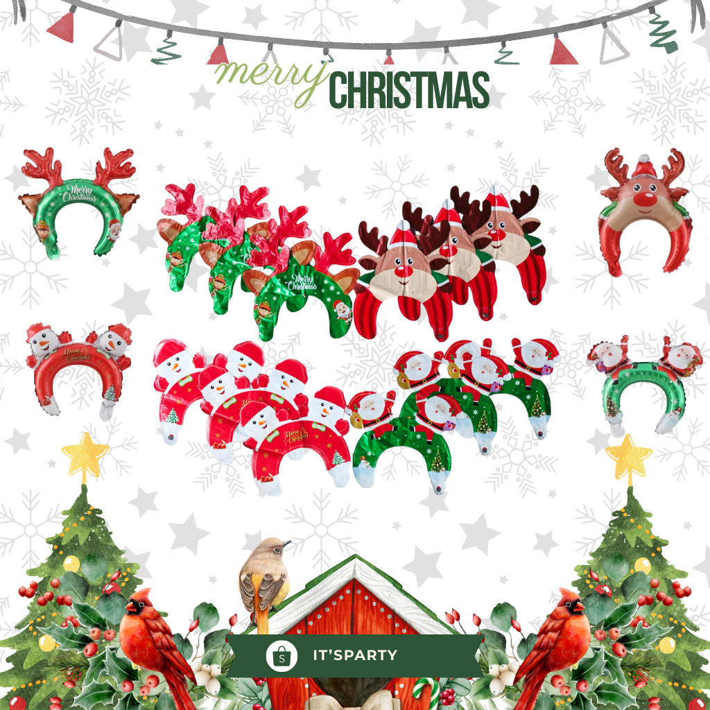 Jual Balon Bando Natal Merry Christmas Balon Foil Bando Besar Natal ...
