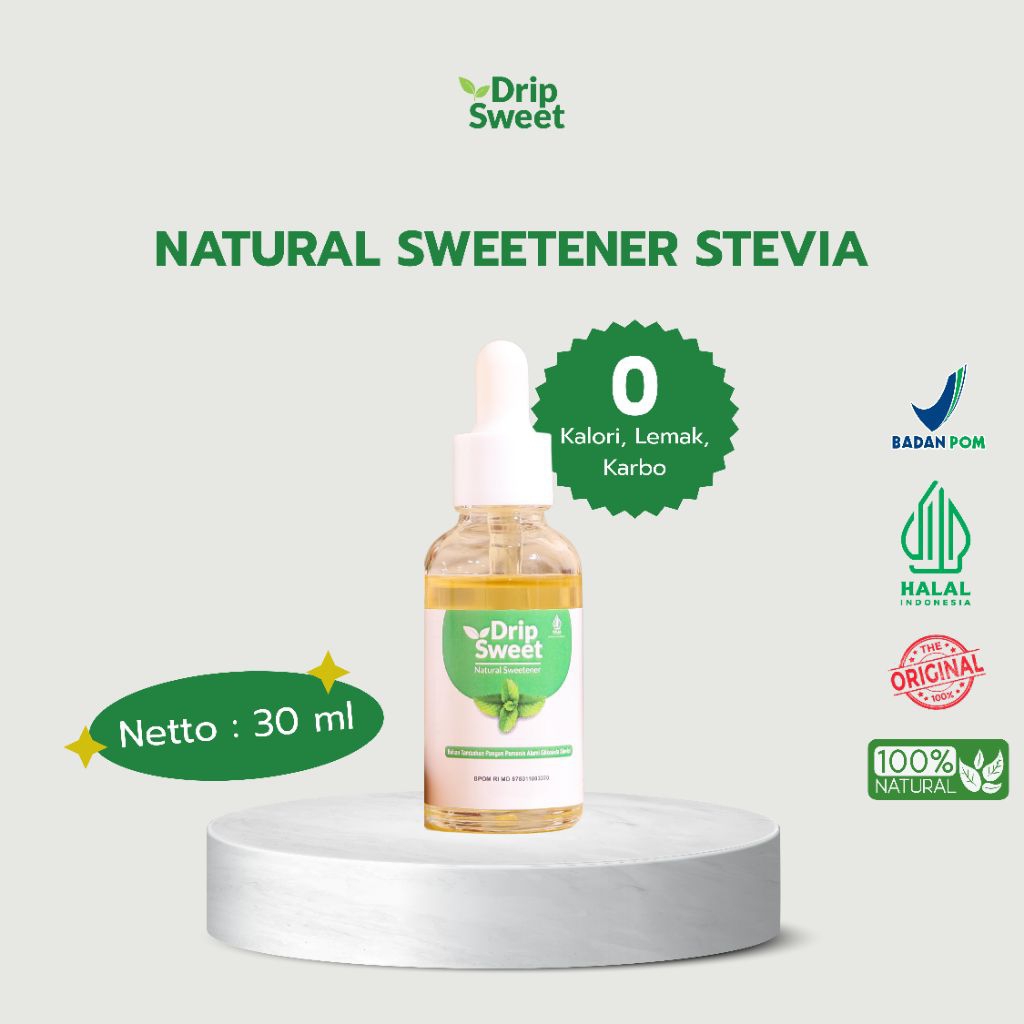 Jual DripSweet Gula Stevia Pemanis Alami Cair - 30ml | Shopee Indonesia