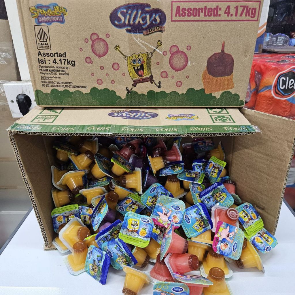 Jual Jelly silkys kemasan 1 Dos 4,17 kg - puding 2 lapis - silkys duo ...