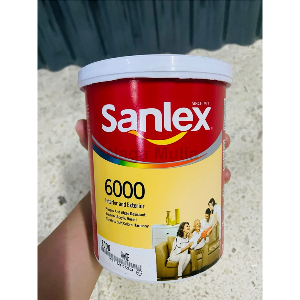 Jual Cat Tembok Sanlex 1 KG Putih / White | Shopee Indonesia