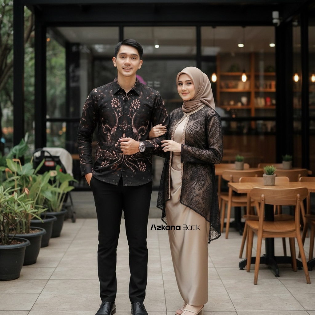 Jual AZKANA BATIK SPESIAL FURING - BATIK COUPLE KEBAYA MODERN ONESET ...