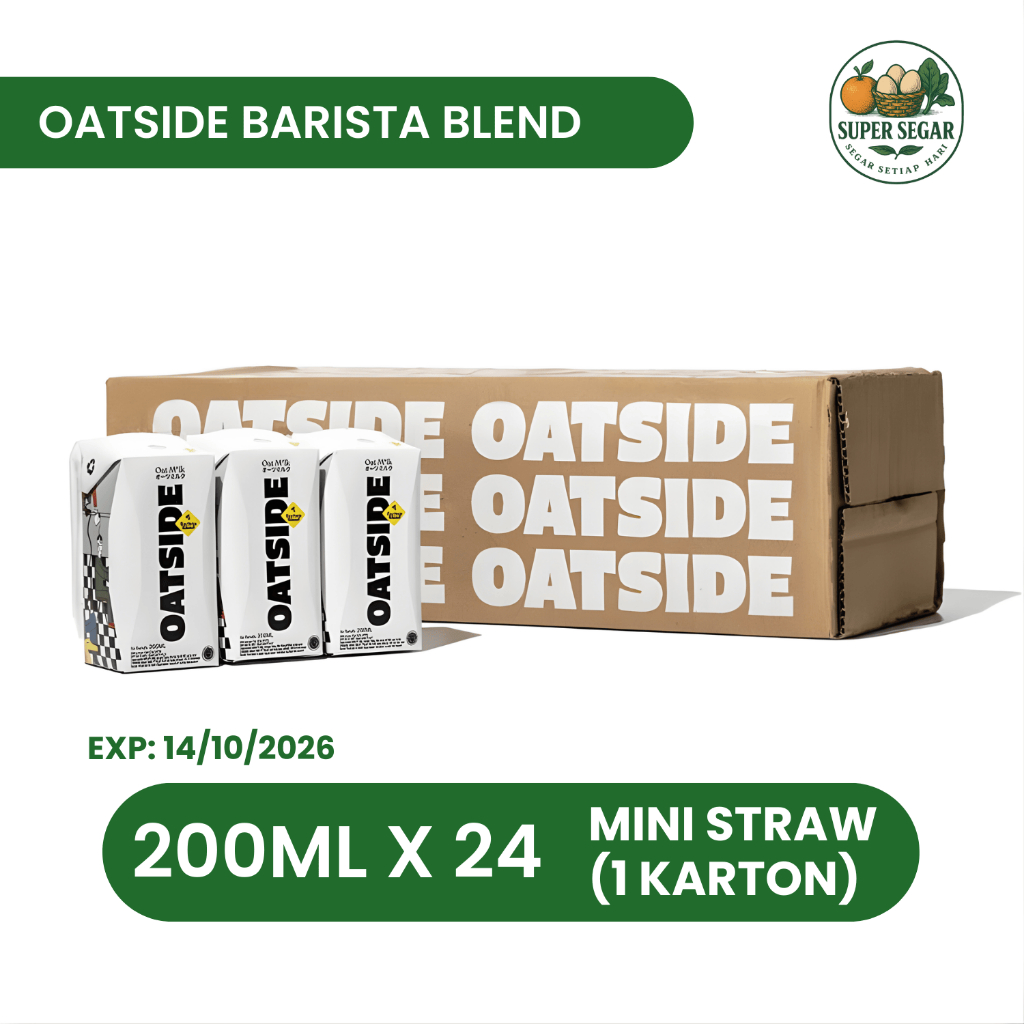 Jual OATSIDE Mini Straw Oat Milk Barista Blend 200ml (24pcs Karton ...