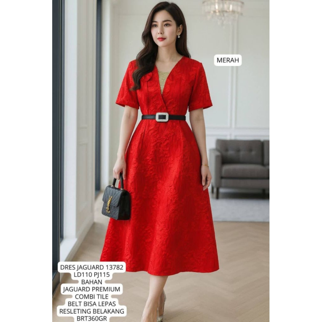 Jual dress natal wanita premium | Shopee Indonesia