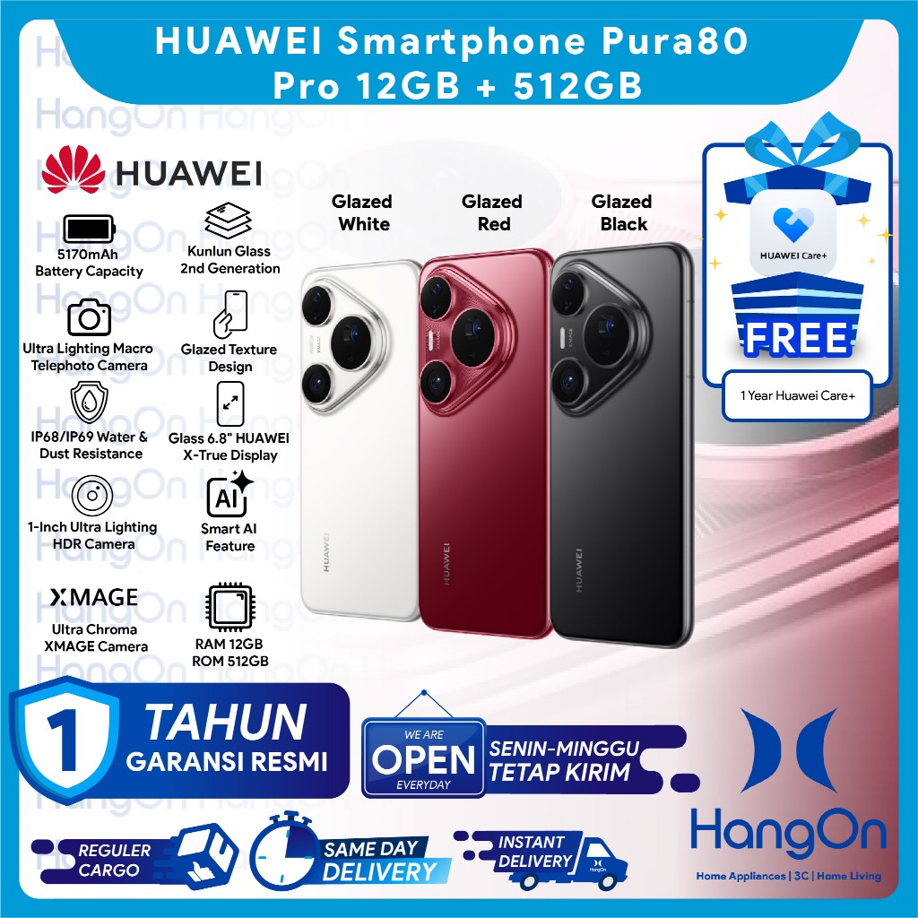 Jual HUAWEI Pura 80 Pro Smartphone 12GB + 512GB | 1-inch Sensor | Macro ...