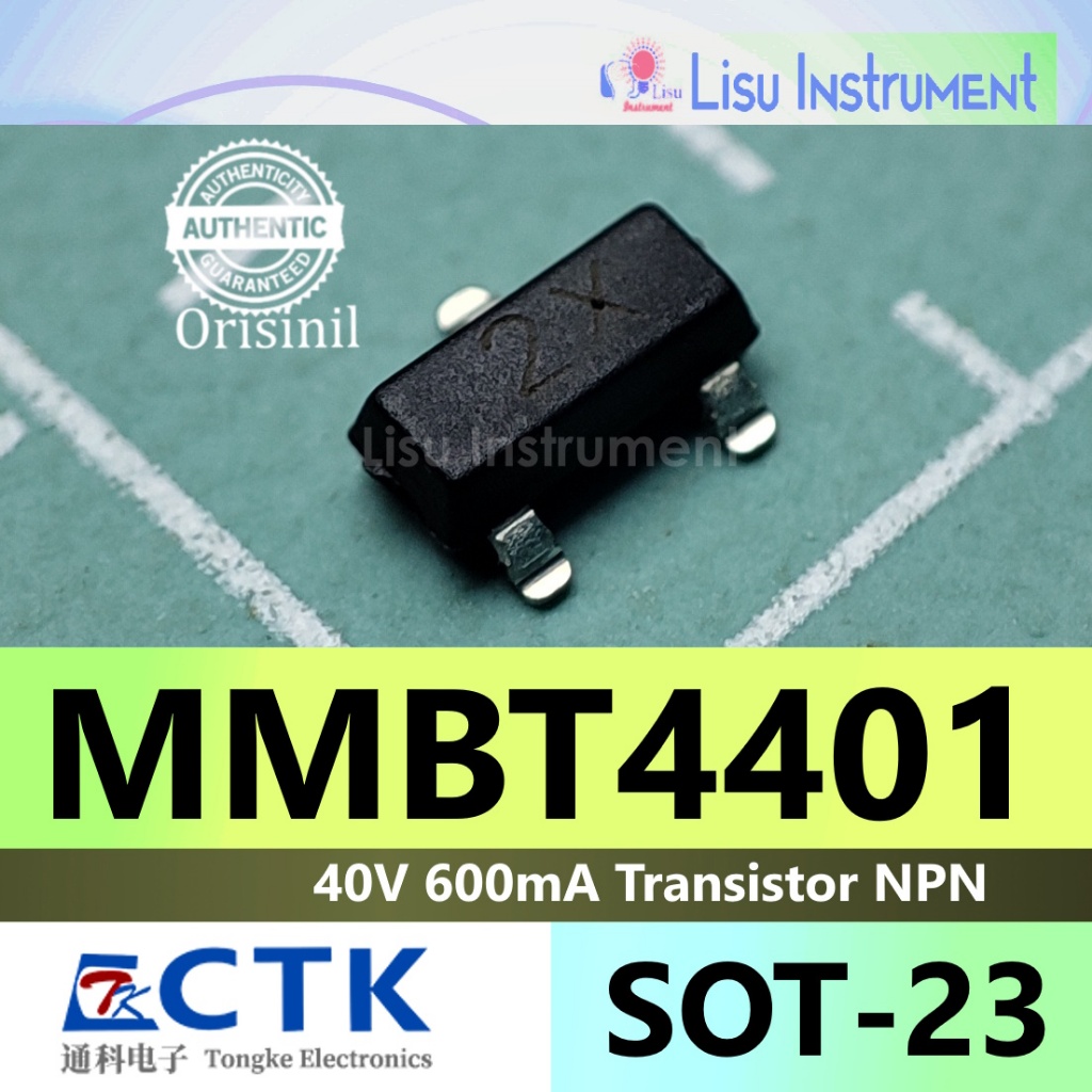 Jual MMBT4401 40 600mA 2X Transistor NPN Sot-23 CTK Electronik | Shopee ...