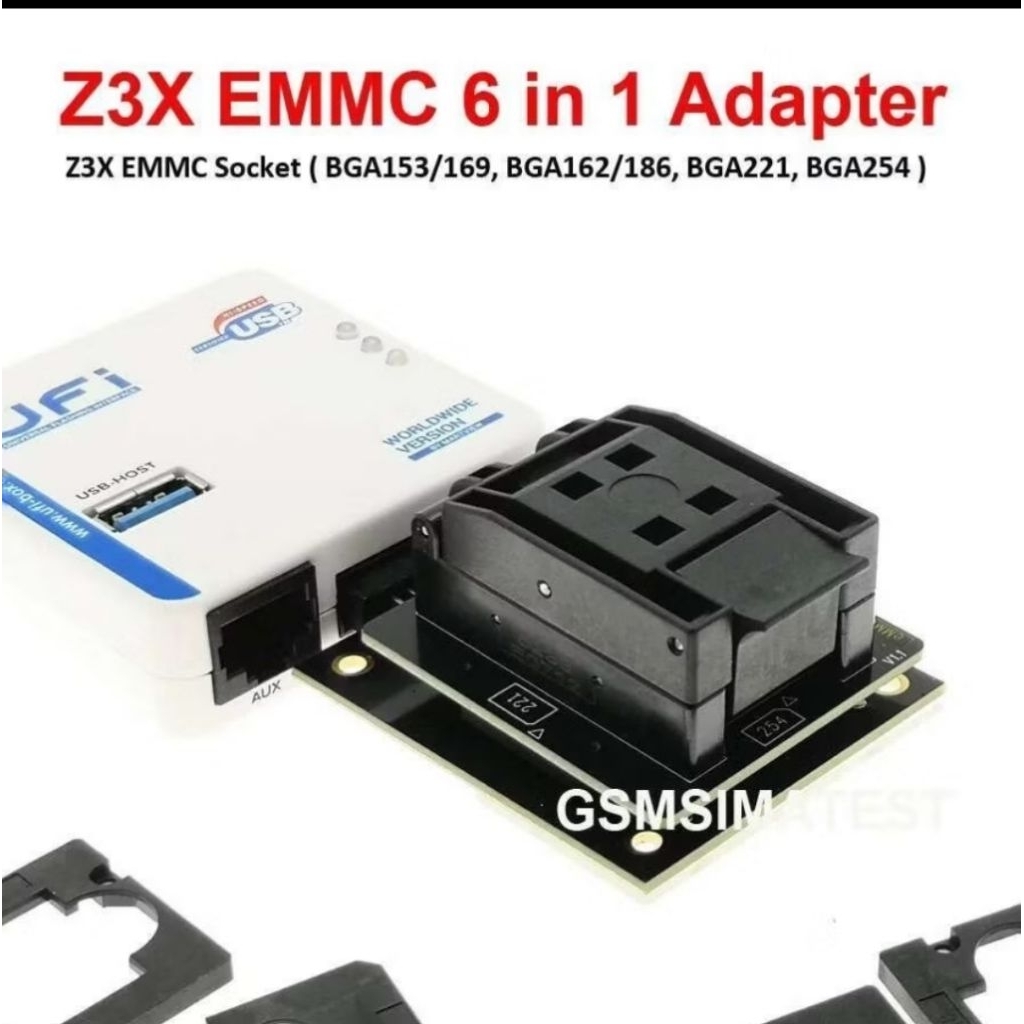 Jual Socket Emmc 6in1 new version 2025 suppot easy jtag plus&ufi box ...