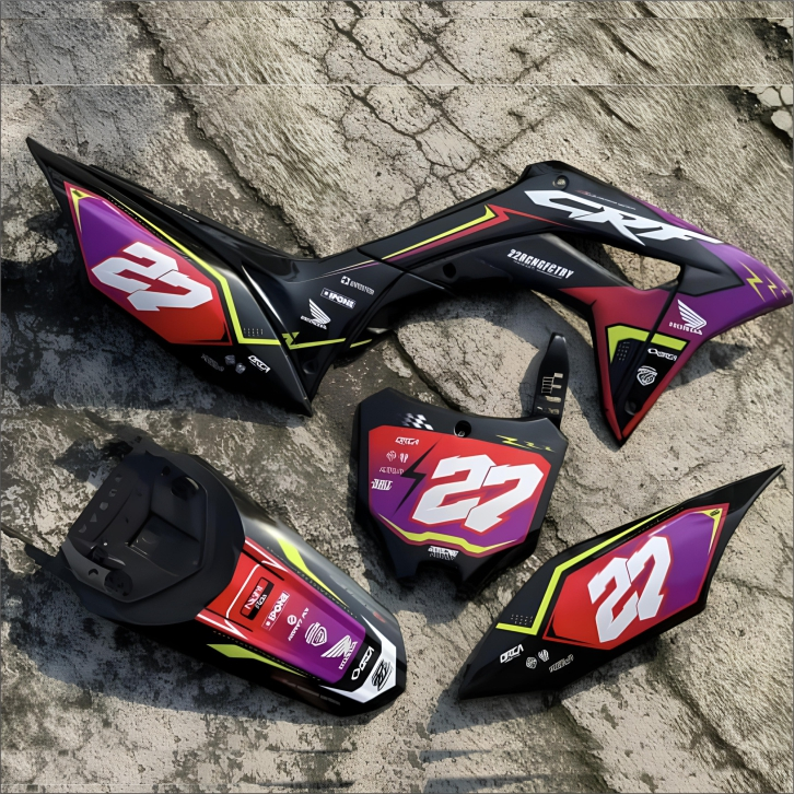 Jual 055 decals sticker crf 150l full body bebas riqwes nama dan nomer ...
