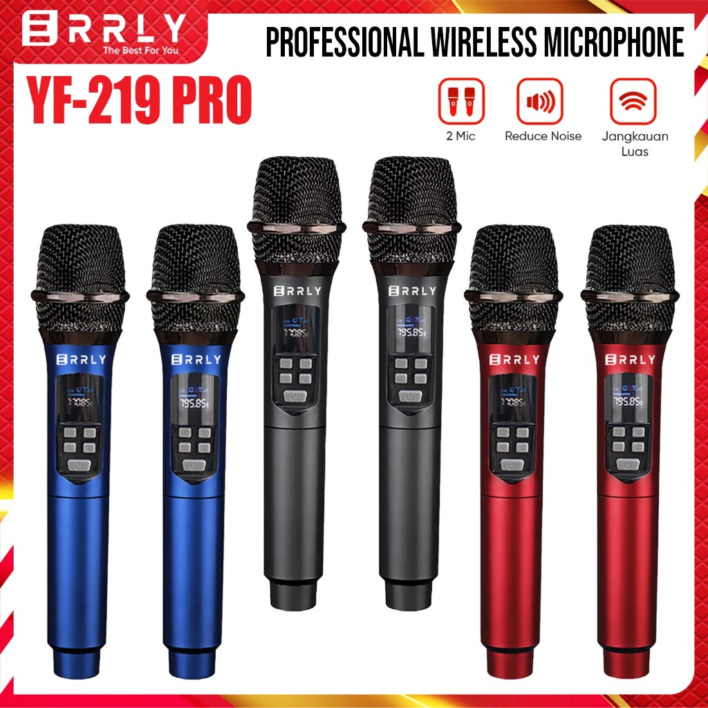 Jual Microphone Wireless Profesional YF-219 YF-219 PRO With Echo Volume ...