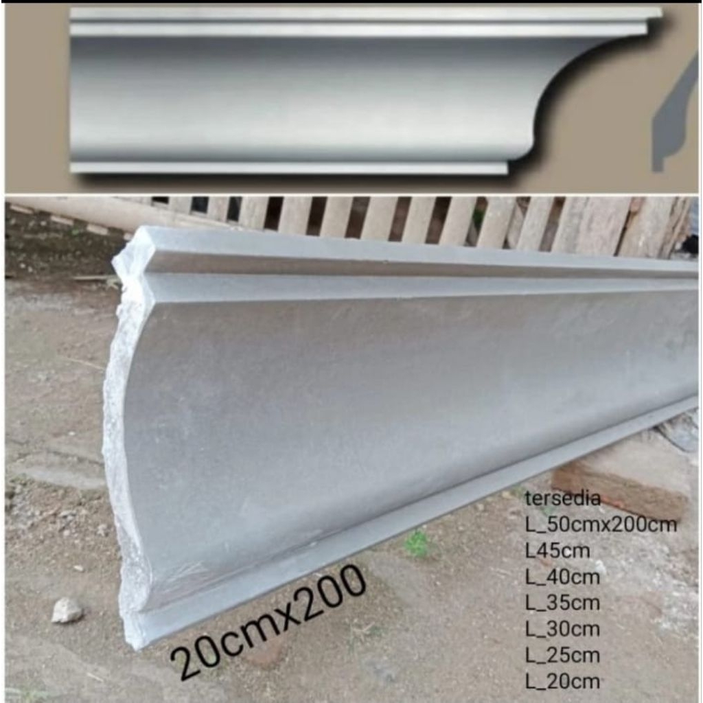 Jual lis profil beton/lisplang profil beton/lis beton tempel/lisplang ...