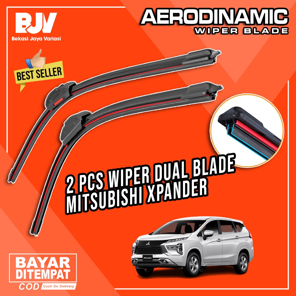 Jual AERODINAMIC Wiper Dual Mitsubishi Xpander 1 Set Kiri dan Kanan ...