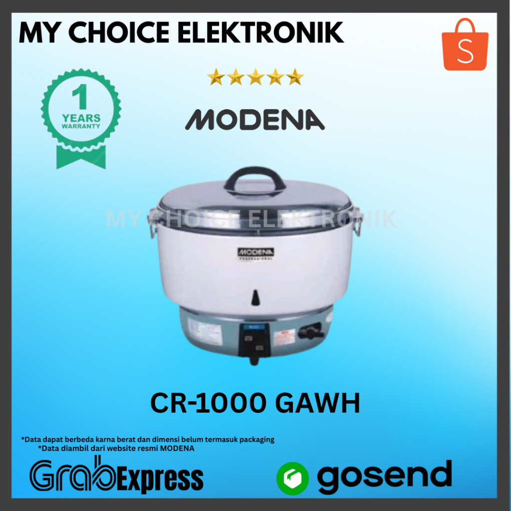 Jual Modena CR-1000 GAWH Rice Cooker Gas (10 Liter) CR1000GAWH / CR ...