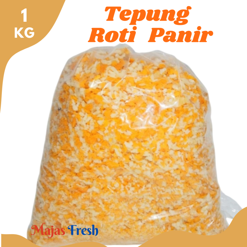 Jual TEPUNG ROTI Kuning - Tepung Panir Roti Orange Mix Bread Crumbs | 1 ...