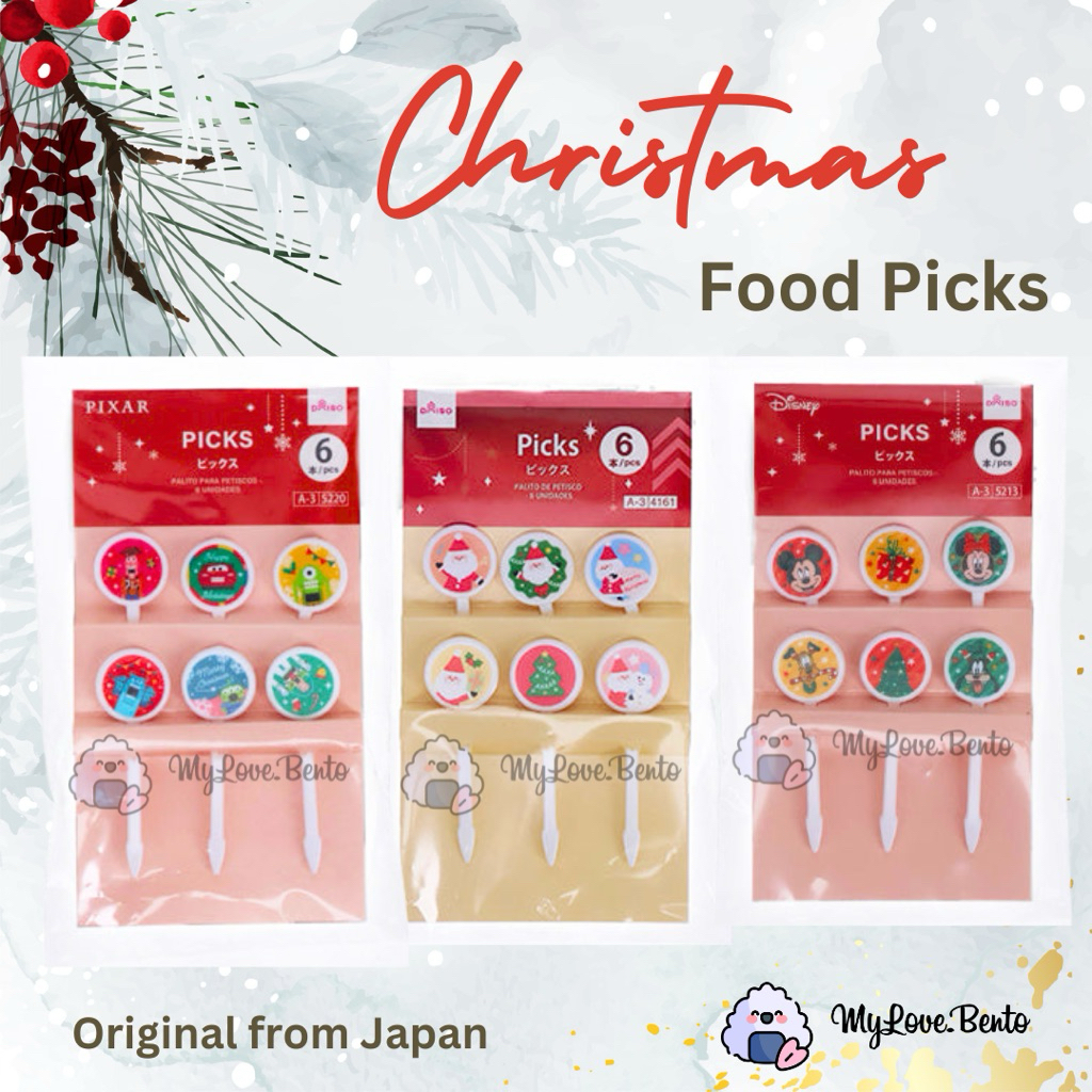 Jual Food Picks Natal Disney Original Jepang Tusuk Bento Lucu untuk ...
