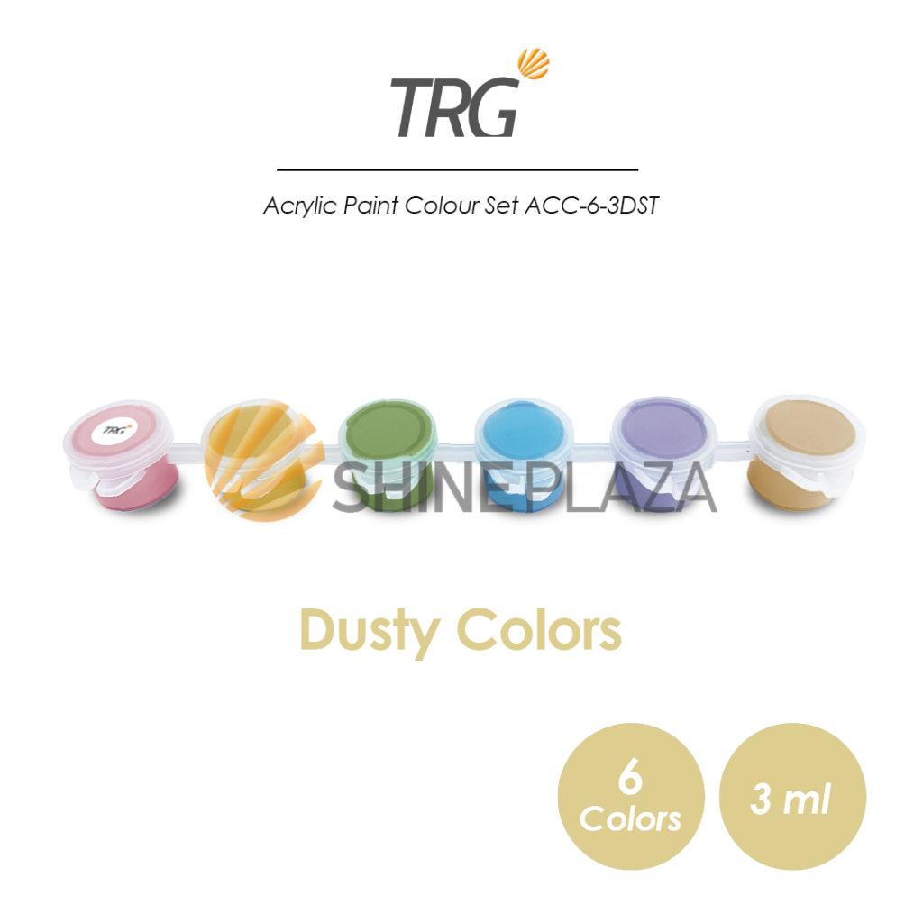 Jual TRG Acrylic Paint Dusty Colour Set 6 x 3 ml ACC-6-3DST - Cat ...