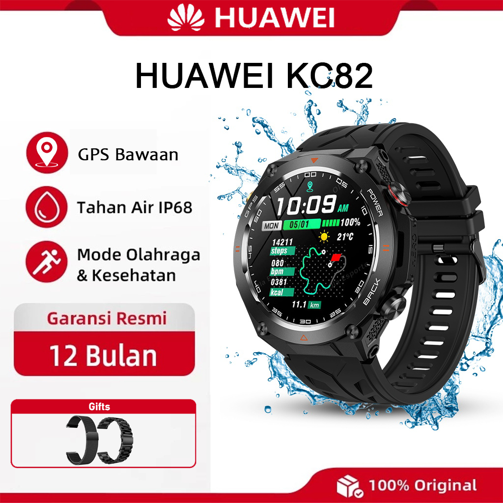 Jual HUAWEI SmartWatch KC82 Build-in GPS Track Map Bluetooth Call 5ATM ...