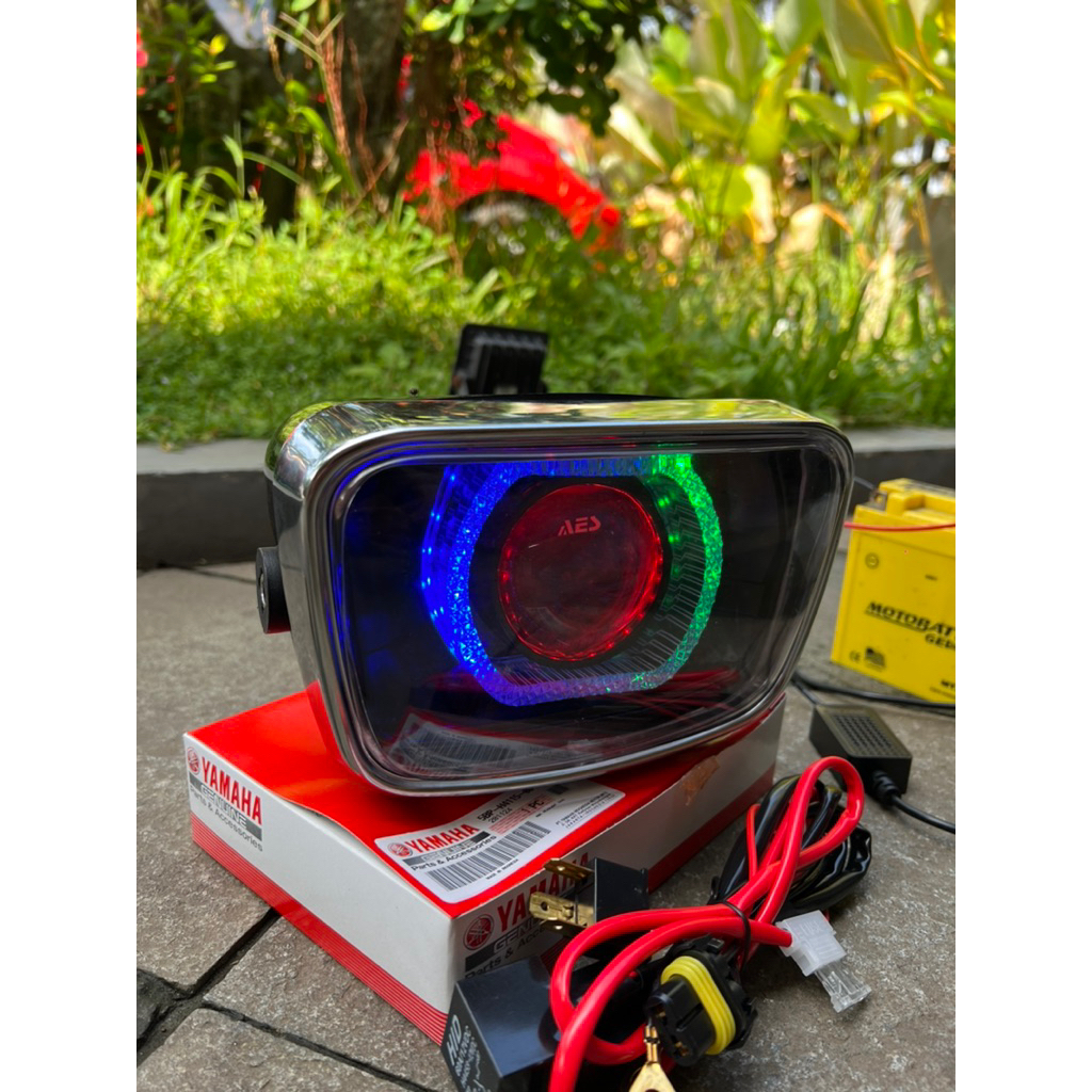 Jual Lampu depan Rx king custom Biled Aes turbo SE experience V2 RGB 2 ...