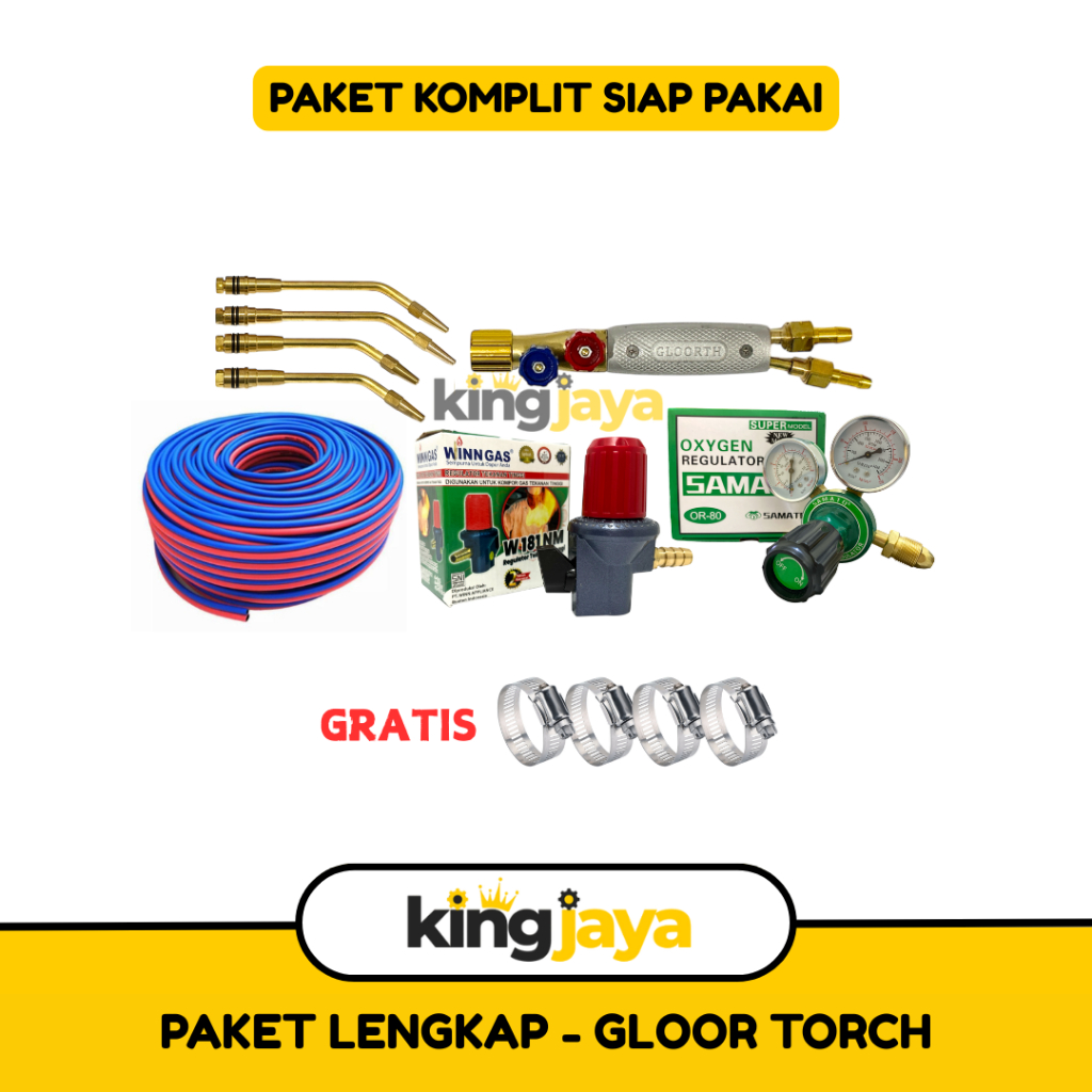 Jual PAKET LAS Alat Blender Las Karbit GLOOR TORCH + Selang Las Double ...