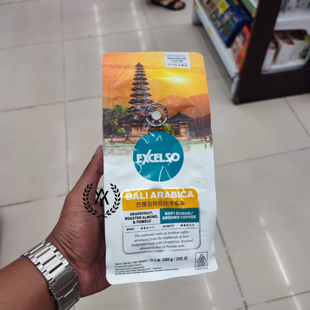 Jual Excelso Bali Arabica Ground Coffee Kopi Bubuk 200g - Biji Kopi ...