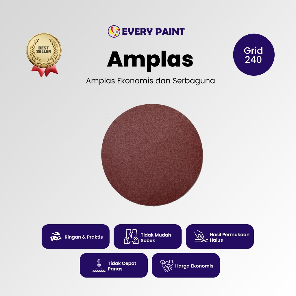 Jual Amplas Bulat Ekonomis Tidak Mudah Panas - Amplas Grid 240 4 Inch ...