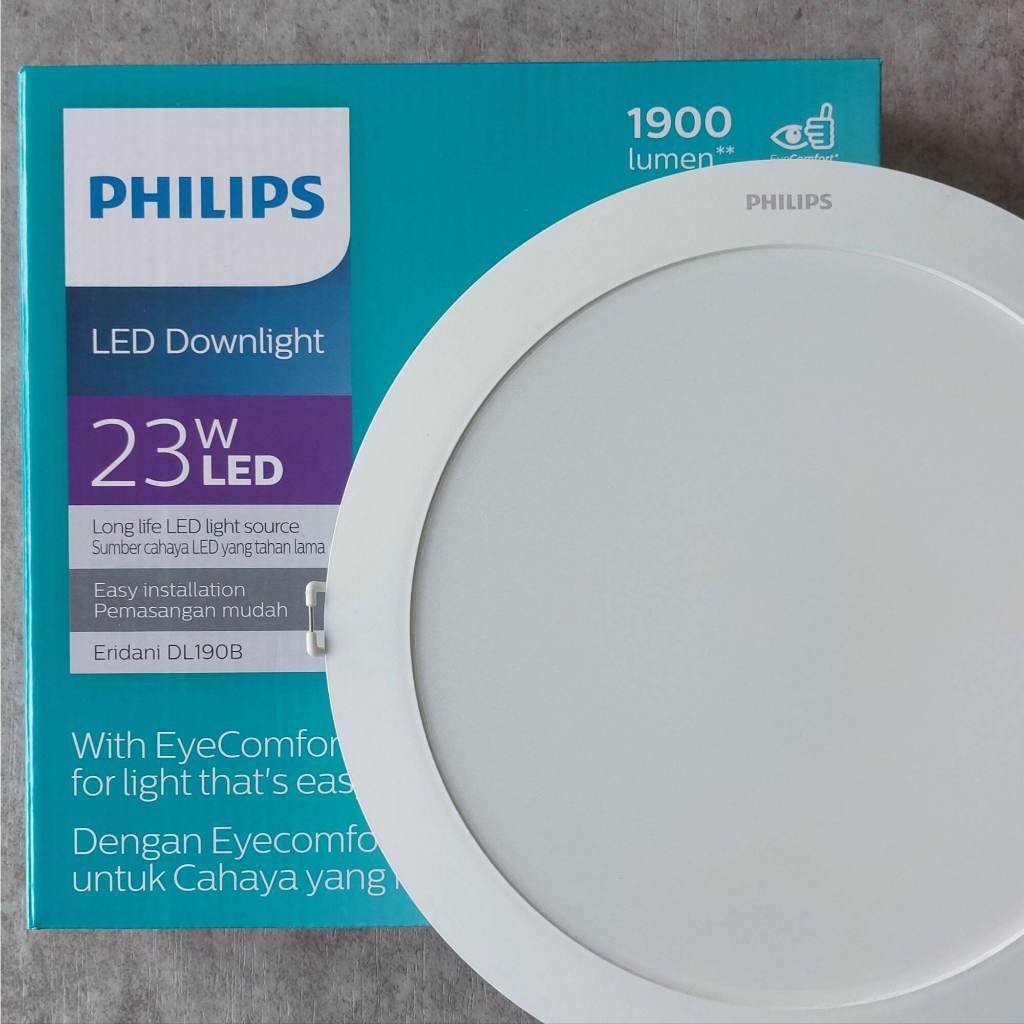 Jual Lampu Led Philips Downlight Eridani Dl190b 23 Watt 23w 8 8 Inch