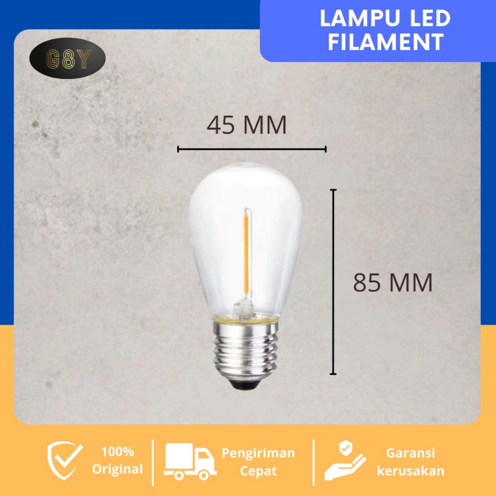 Jual LAMPU FILAMENT SL 1W LED / FILAMEN EDISON LAMPU GANTUNG BOHLAM ...