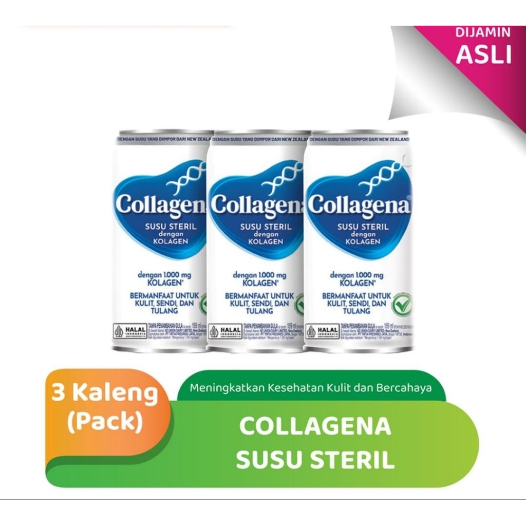 Jual Collagena Susu Steril Kolagen 189ML Kemasan Baru EXP Juli 2026 ...