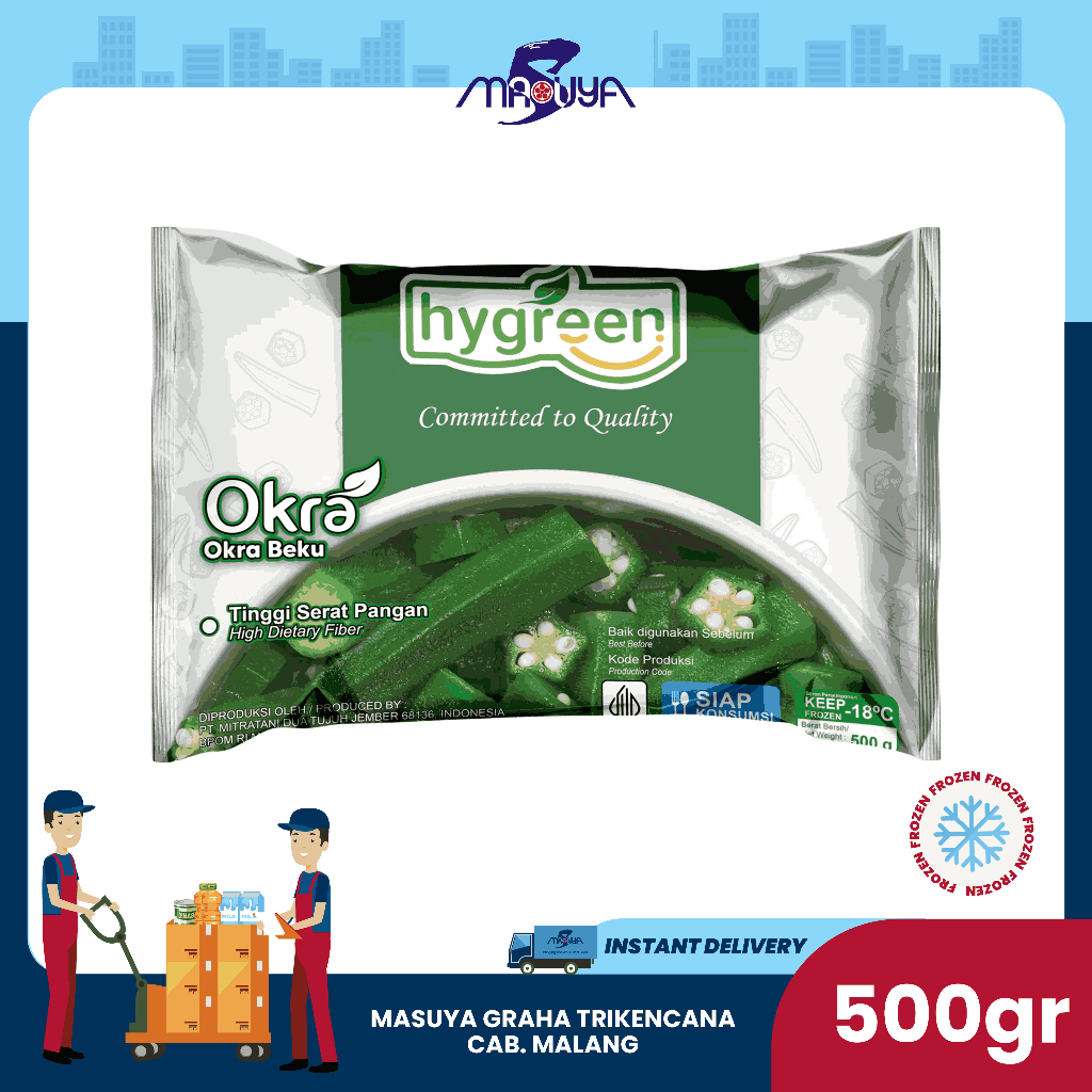 Jual Hygreen Frozen Okra 500GR F0579M | Shopee Indonesia